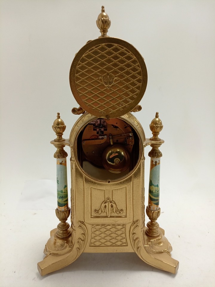 RARE Vintage Imperial Italian Mantel Hand Painted Clock Set - Made in ...