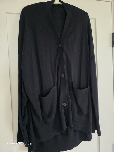 COS Light Wool Boyfriend Oversized Tunic Dark Blue Longer Back Hem M | eBay