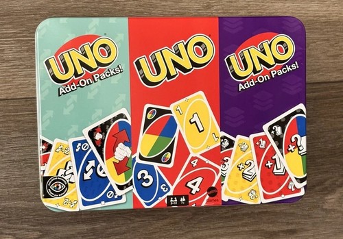 UNO Card Game with 2 Add on Packs & Collectible Tin for Kids, Adults ...
