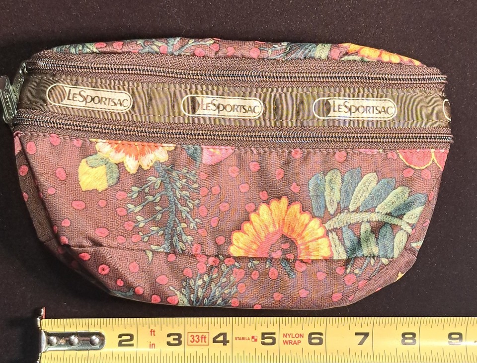 LeSportsac Belt Bag Brown Floral Travel Fanny Pack Cross Chest ...