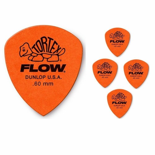 Dunlop Tortex Flow Standard Guitar Picks 558 Orange 0.60 mm - 5 Picks ...