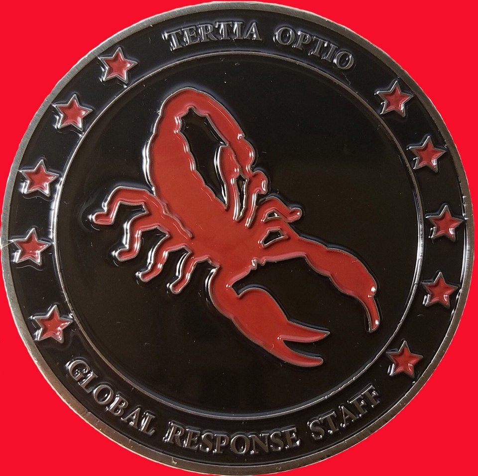 Tetra Optio "Third Option" CIA Global Response Staff challenge coin 2 ...