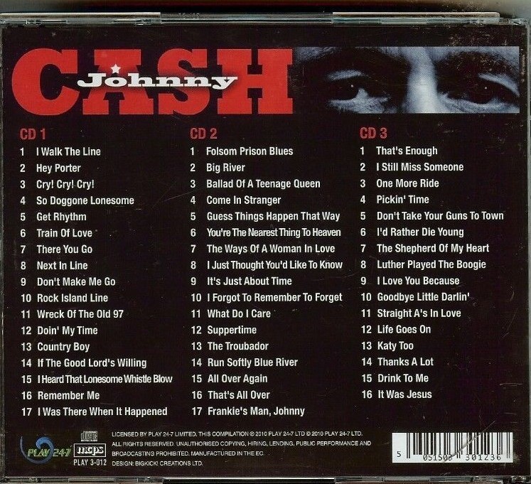 JOHNNY CASH - 3 CD SET - ORIGINAL MASTERS COLLECTION - PRE-PLAYED | eBay
