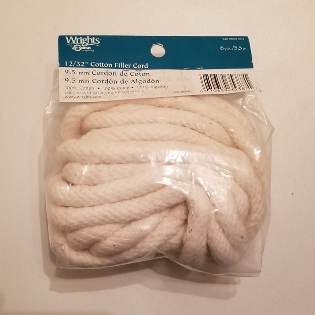 Wrights 12/32" Cotton Filler Cord 6 Yds for Piping Pillows for sale ...