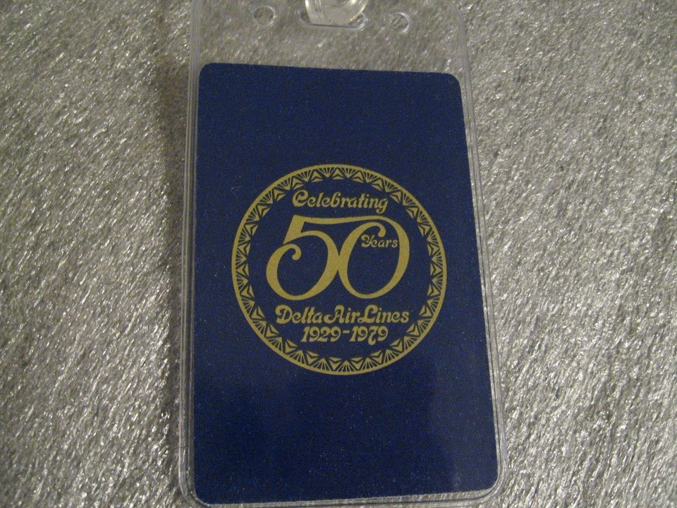 1979 Delta Luggage Tags - Delta Airlines Vintage Playing Card Bag Name ...