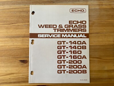 Echo Trimmer GT-140A GT-140B GT-160 GT-160A GT-200 GT-200 Service ...