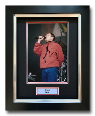 SHAUN RYDER HAND SIGNED FRAMED PHOTO DISPLAY - HAPPY MONDAYS AUTOGRAPH ...