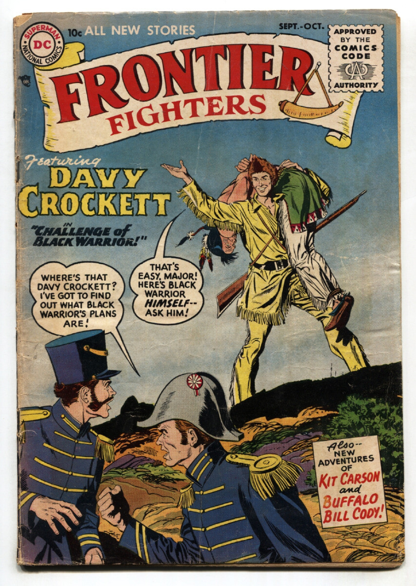 FRONTIER FIGHTERS #1--1955--DAVY CROCKETT--BUFFALO BILL--DC-comic book ...