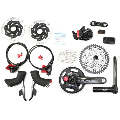 SRAM Force AXS XPLR Power-Meter Groupset, 1x12-Speed, 40T, 10-44T, Disc ...