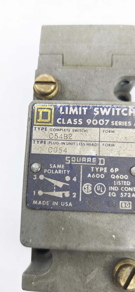 Square D C54B2 Heavy Duty Limit Switch Unit 785901500742| eBay