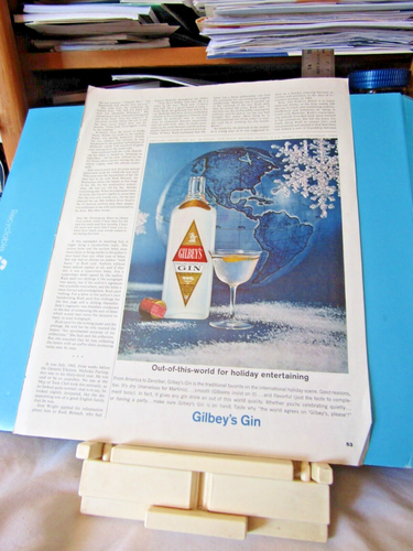 1963 Print Ad Gilbeys Distilled London Gin 11x7 on 113x10 page | eBay