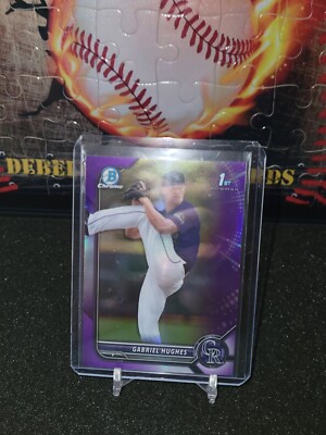 22 Bowman Draft Chrome Purple #BDC-151 Gabriel Hughes /250 - Colorado ...