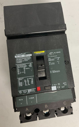 HJA36070 Square D I-Line Plug-In Circuit Breaker 70a 3p 600v NEW Free ...