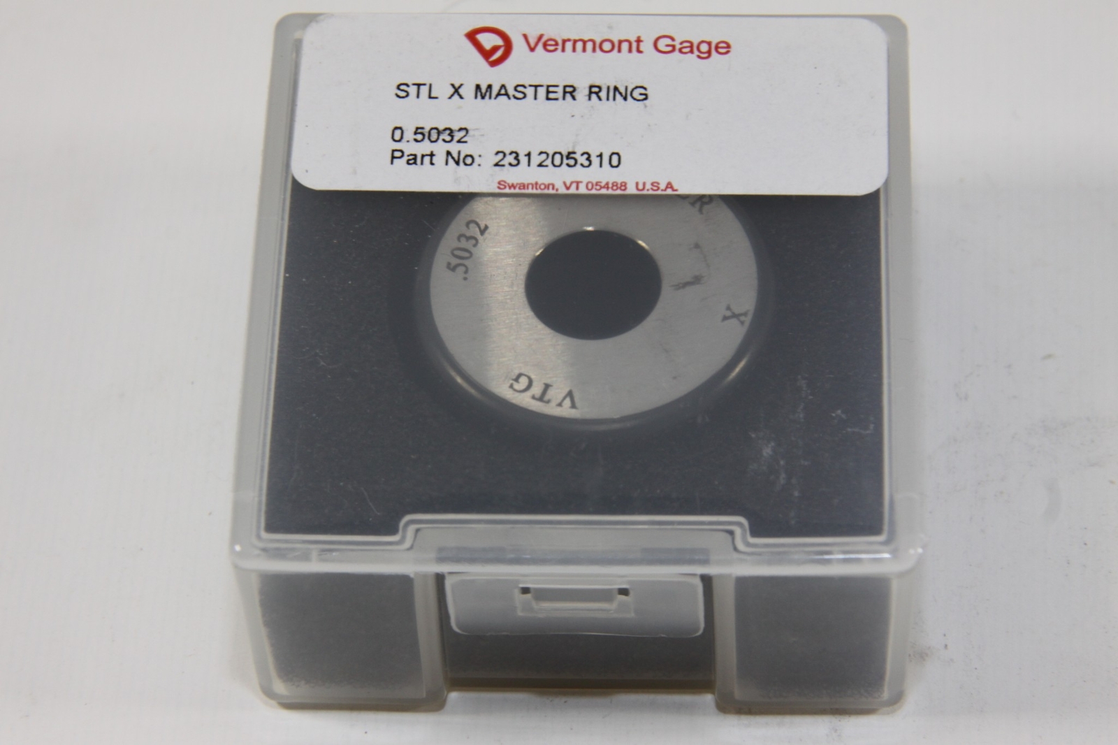 VERMONT GAGE MASTER RING GAGE STEEL X .5032 PN 23125310 | eBay