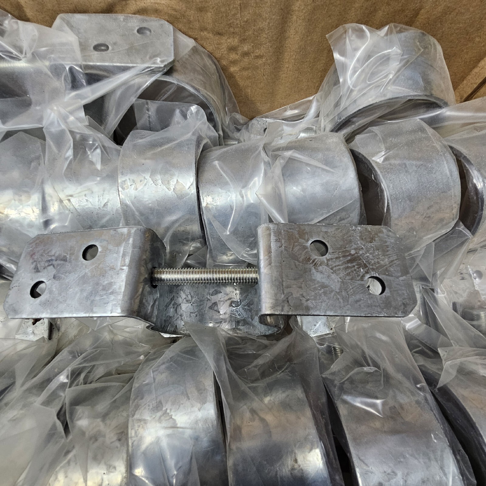 BigGuy BG Pipe Rail-Tie 2-3/8" Galvanized Steel Pipe Tie Wood To Post ...