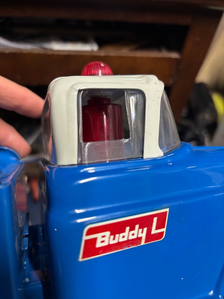 BUDDY L FORD FLAT TIRE WRECKER TOW TRUCK IN BOX Stunning w/ tags, Tools ...