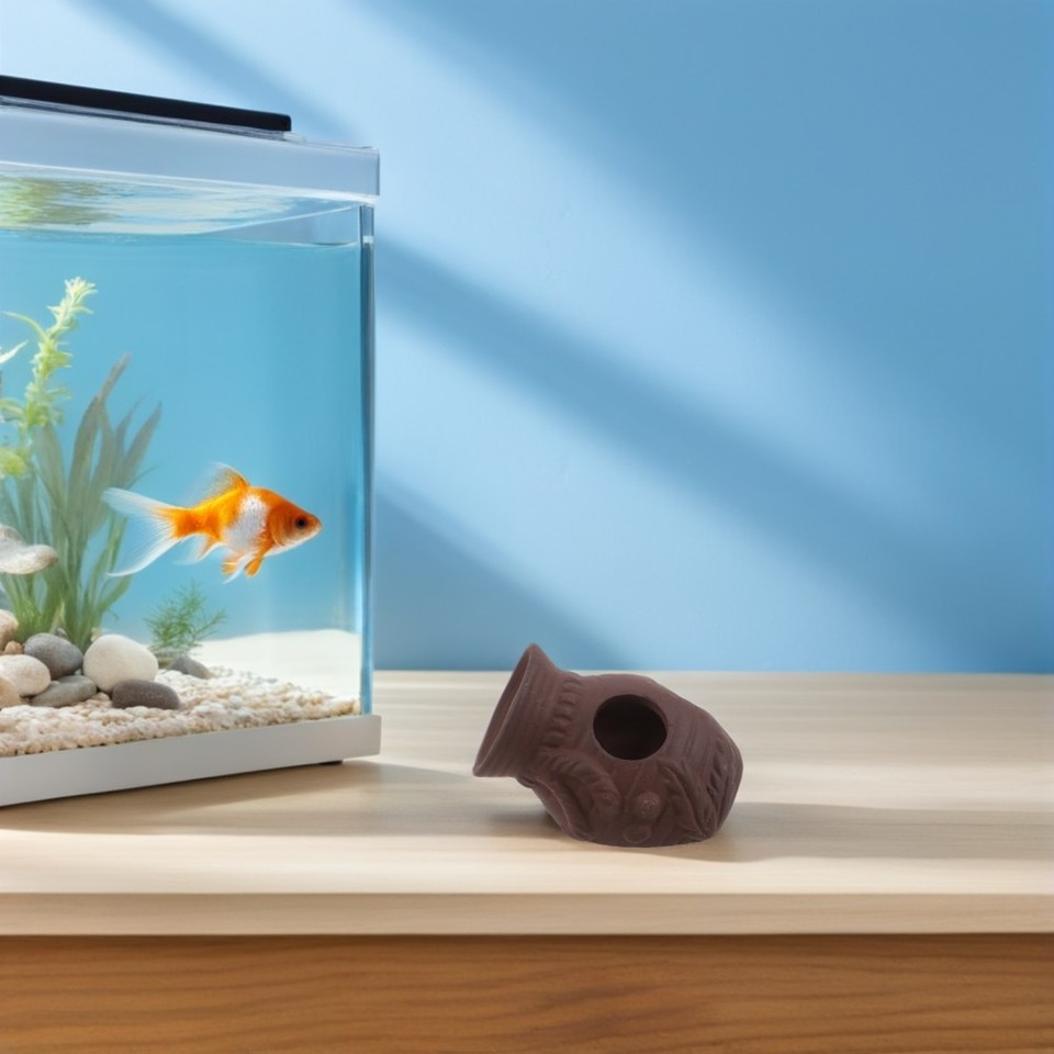 Fish Tank Clay Pot Landscaping Cave Aquarium Decorations Underground ...