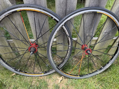 MAVIC Ksyrium SL Carbon Hub Red Black 700c 10/11S Road Bike Wheelset ...