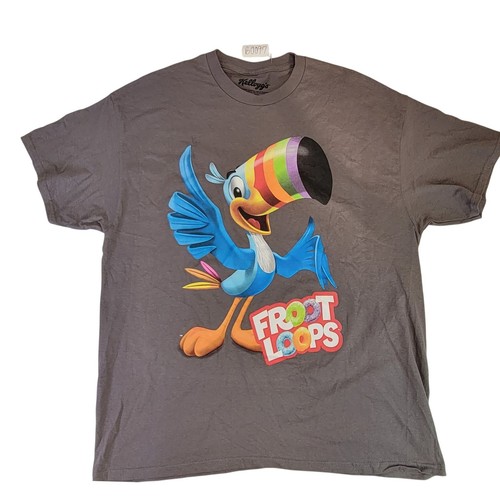 Kelloggs Froot Loops Toucan Sam Graphic T-Shirt Mens Cartoon Cereal Tee ...