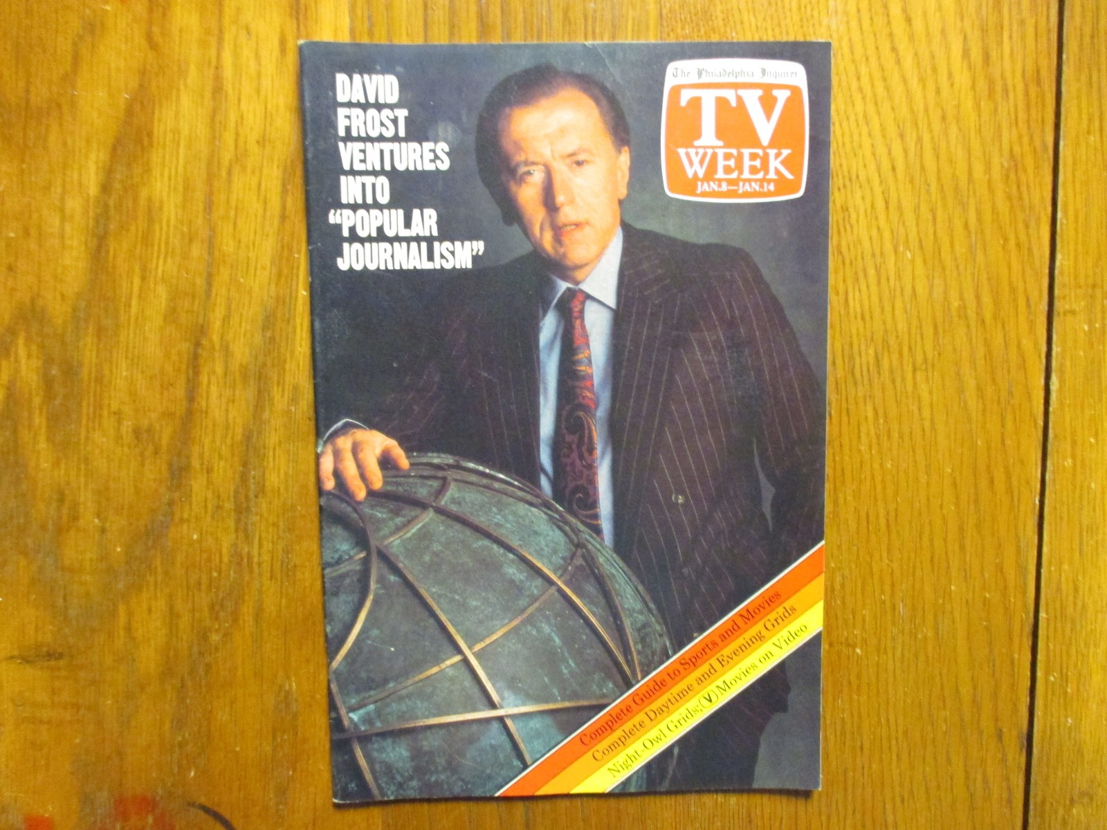 Jan. 8, 1989 Philadelphia Inquirer TV Week Magazine(DAVID FROST/INSIDE ...