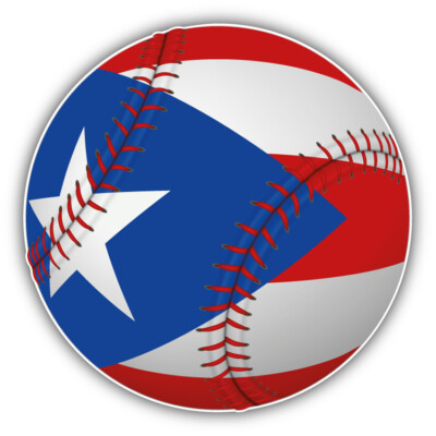 Puerto Rico Flag Baseball Ball Car Bumper Sticker Decal | eBay
