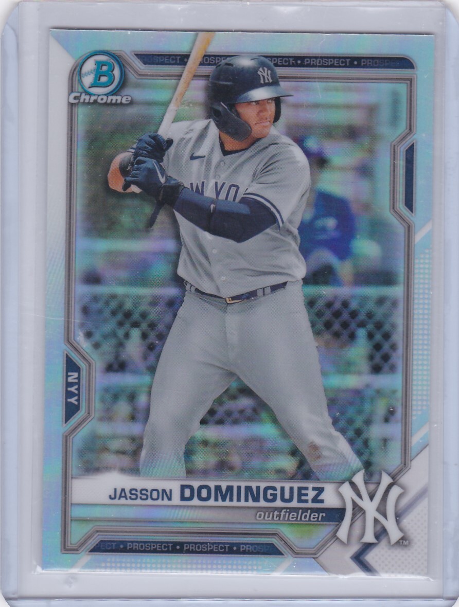 2021 Bowman Draft Prospects Chrome Jason Dominguez Yankees BDC-77-NM-MT ...