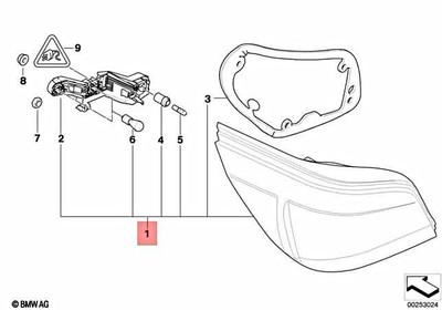 Genuine BMW E60 E60N Right Rear Light White Turn Corner Light OEM ...