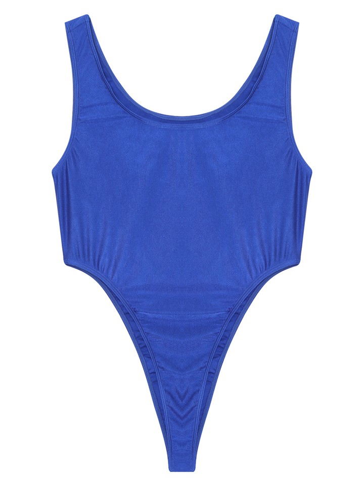 One-piece Women's Gymnastics Work Out Swimsuit Leotard High Cut Thong ...