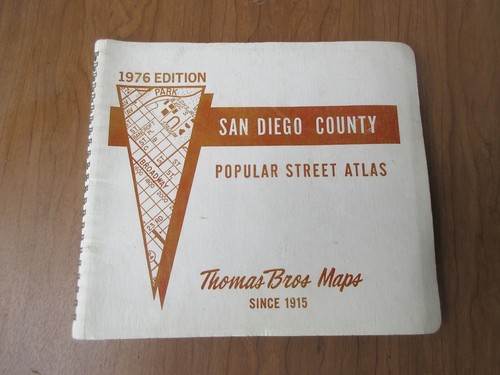 VINTAGE San Diego County Thomas Guide 1976 Edition. Complete. | eBay