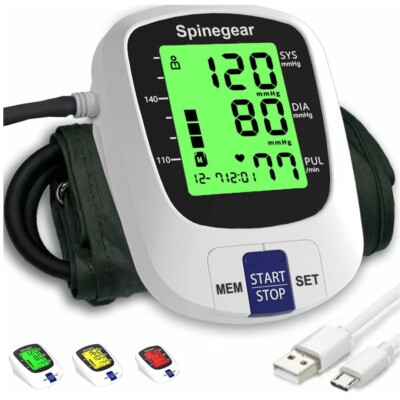 Rechargeable Electric Blood Pressure Monitor - Fast Charge BP Machine ...