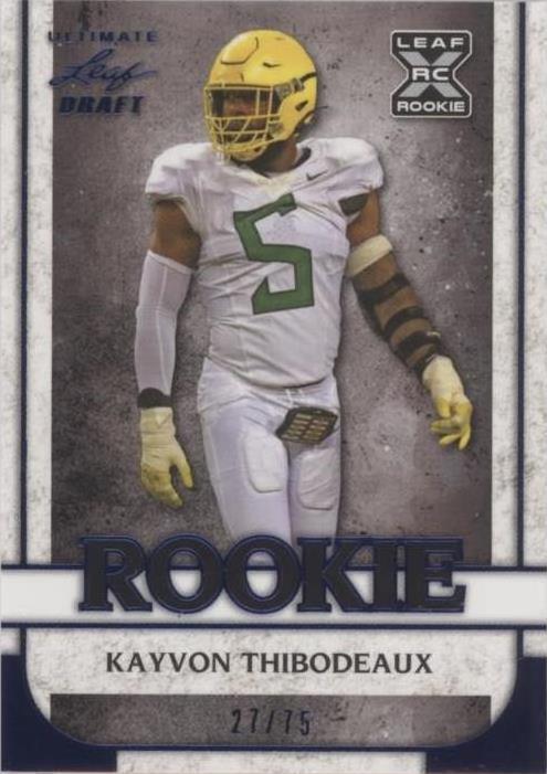 2022 Leaf Ultimate Draft Rookies - Kayvon Thibodeaux #14 Spectrum Blue ...
