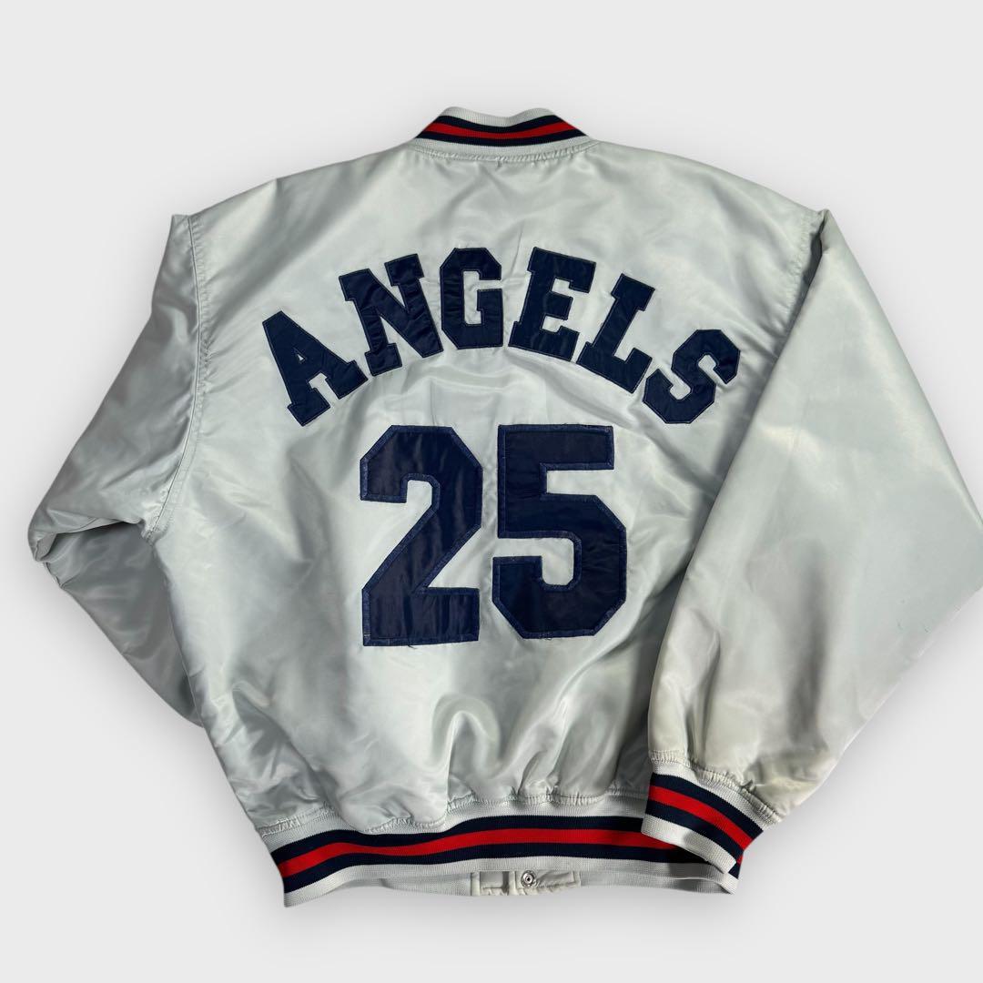 Rare Starter Angels Mlb Stadium Jacket Gray Logo Unif… - Gem
