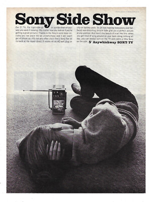Sony TV Print Ad Vintage Television Advertising Electronics Side Show ...