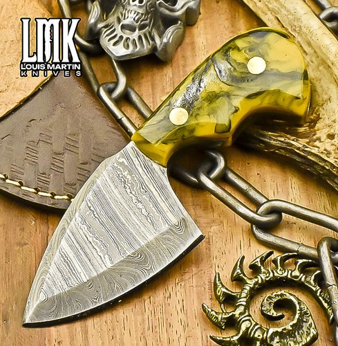 LMK Hand Forged Skinner Knife Twist Damascus Corain Sports Collectible ...
