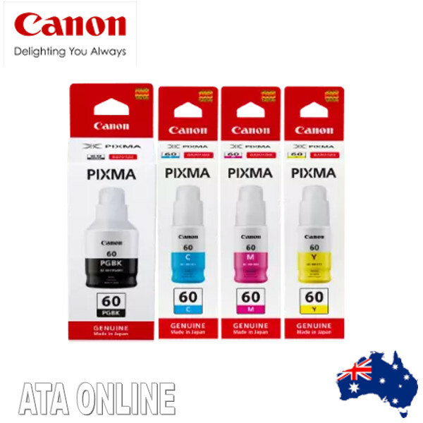 Genuine Canon GI60 Set of 4 Refill Ink Bottles for G6060 G6065 G7060 ...