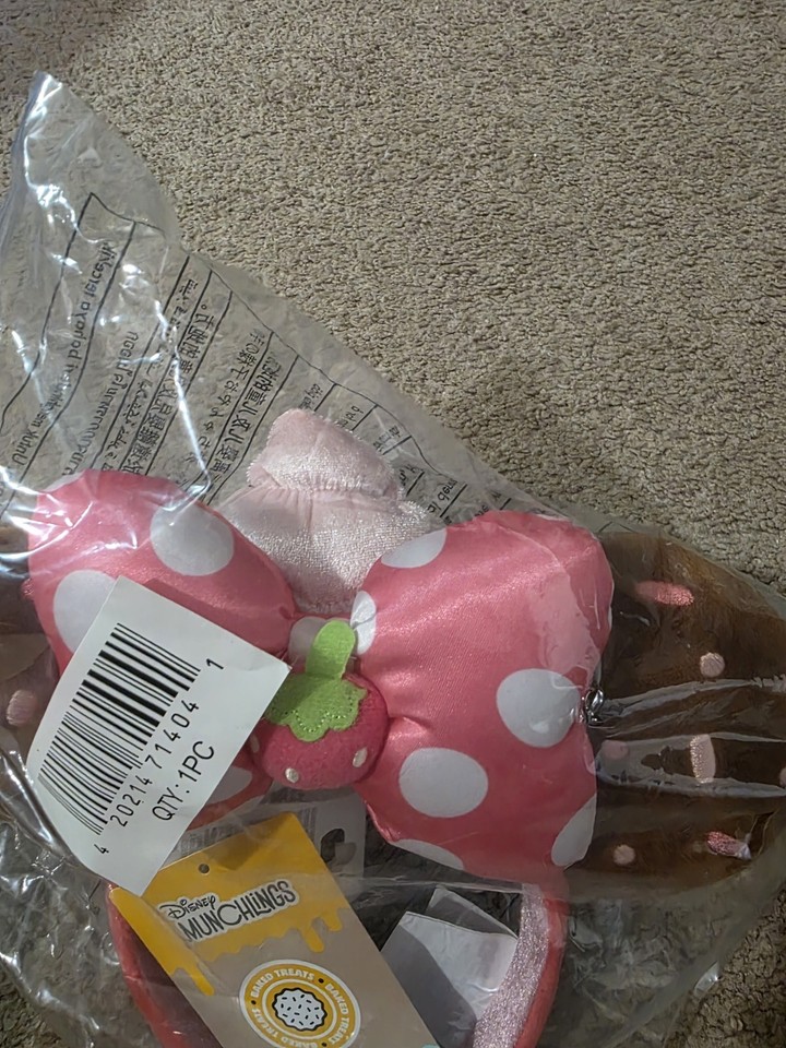 Disney Minnie Mouse Strawberry Munchlings Ears Headband -New In Bag ...