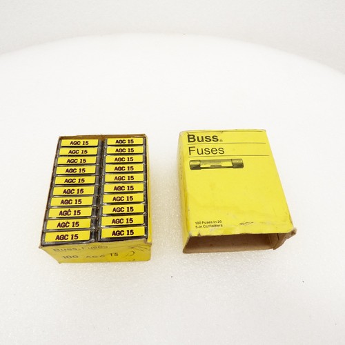 100 Buss fuse AGC 15 lot metal tins car auto tractor machine | eBay