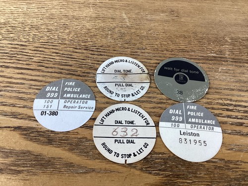 13 x GPO Telephone Dial Labels all used | eBay UK