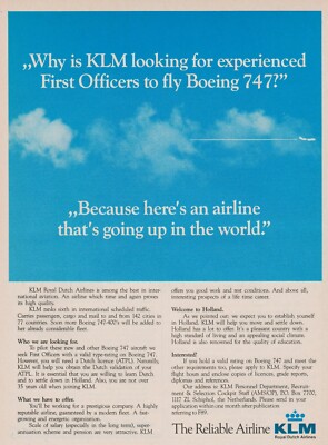 Aviation Magazine Print - KLM Boeing 747 (1989) | eBay