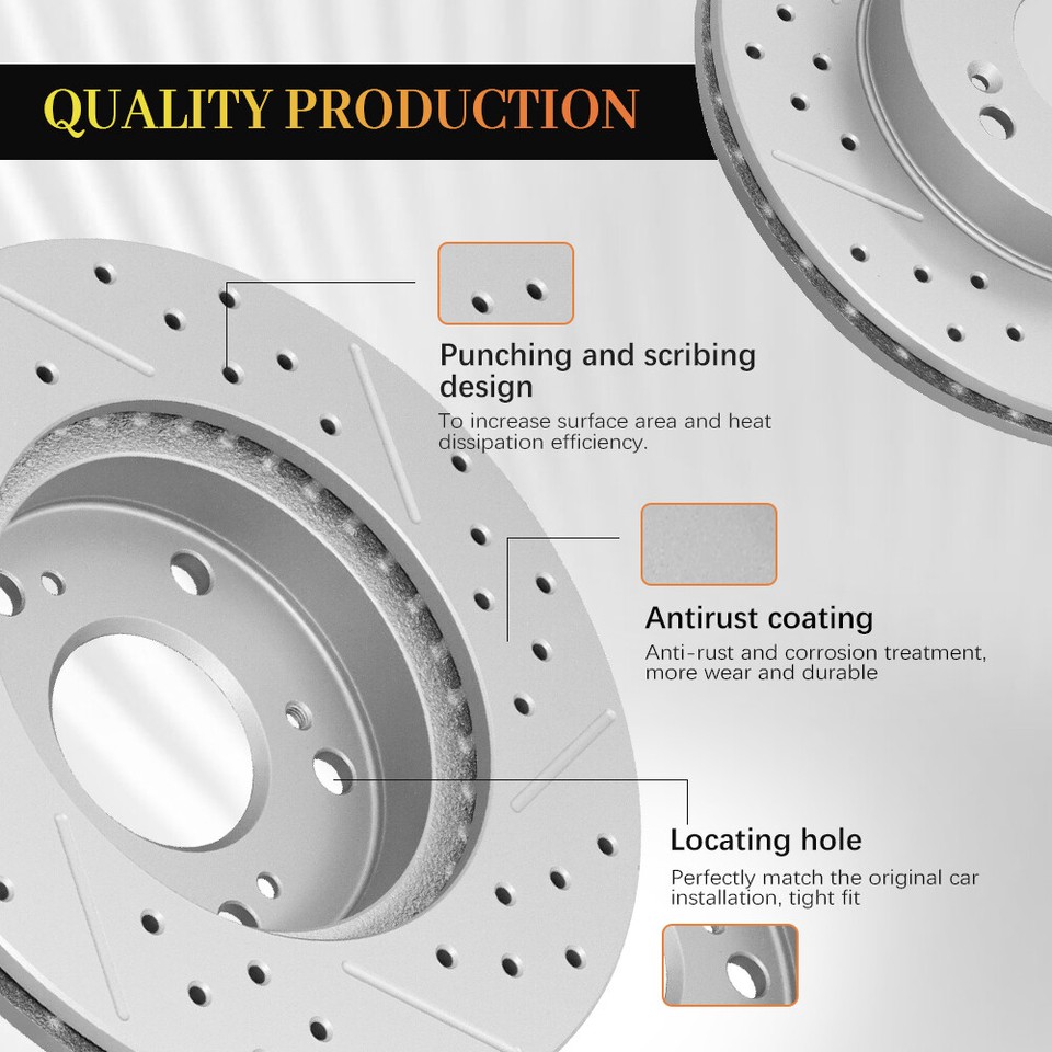 Front Rear Brake Rotors + Ceramic Pads For 2004 - 2009 Lexus RX330 ...