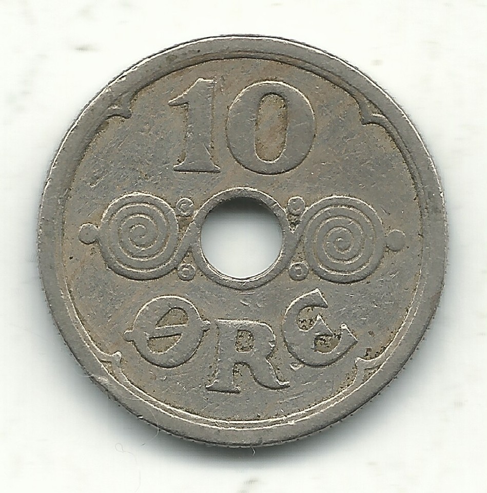 VERY NICE 1925 DENMARK 10 ORE COIN-FEB268 | eBay