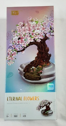 LOZ Eternal Flowers Mini Block Sakura Bonsai Tree Model Building Kit ...