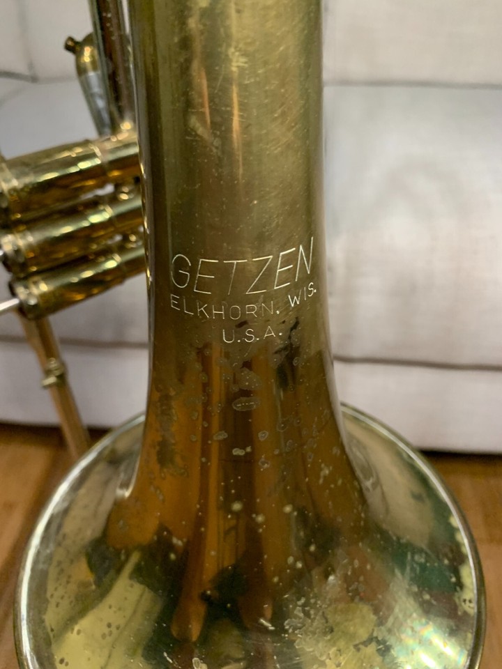 Unique 1969 Getzen Elkhorn Valve Trombone-Excellent Sound+ Original ...