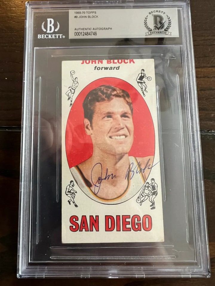 1969-70 Topps # 9 - John Block BAS ROOKIE CERTIFIED AUTHENTIC AUTO | eBay