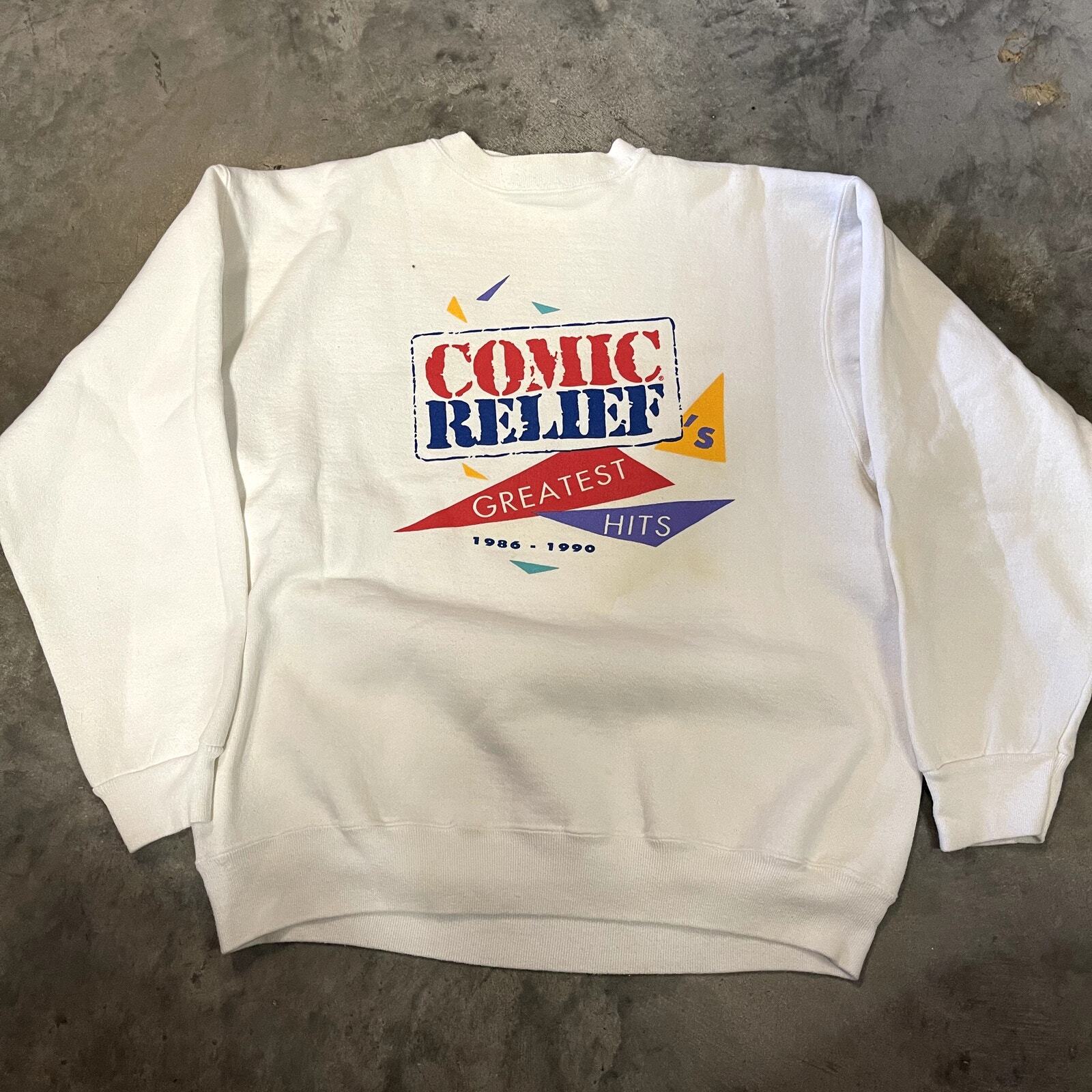Vintage Comic Relief Greatest Hits 1986-1990 Sweatshi… - Gem