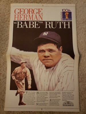 Babe Ruth 100th Birthday Baltimore Sun Special | eBay