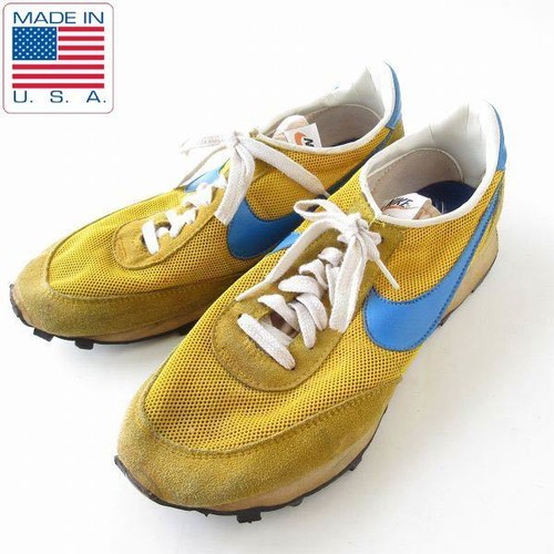 NIKE LDV running shoes Yellow x Light Blue US10.5 Made in USA 70s ...