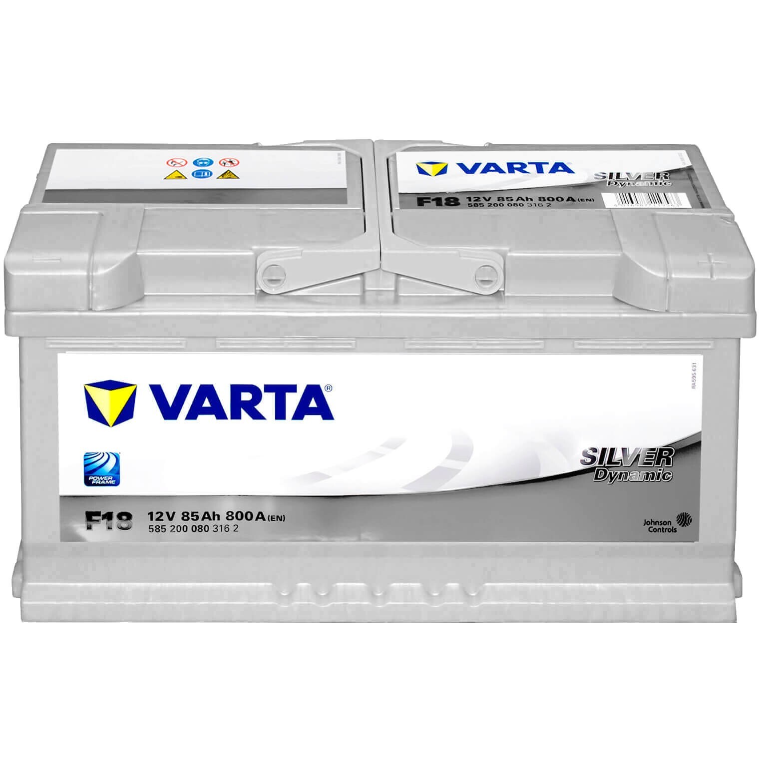110 Varta 585200080 F18 Silver Dynamic Car Battery 12V 85Ah 800CCA ...