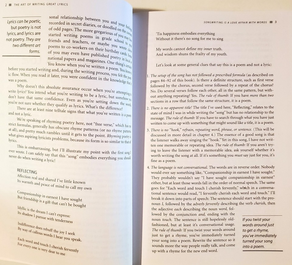 The Art of Writing Great Lyrics 2001 Pamela Phillips Oland Allworth ...