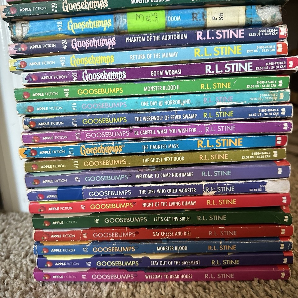 Goosebumps R.L. Stine Paperback Lot Book 34 Total 1st Ed Numbered ...
